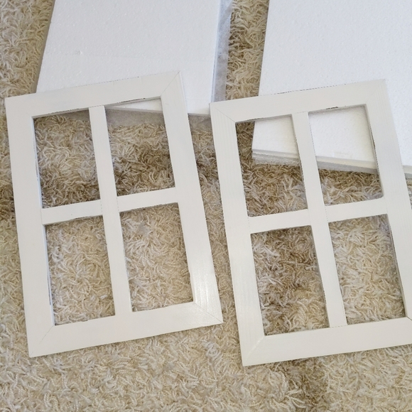 Farmhouse | Accents | Nib 2 Rustic Wall Decor Window Framesfarmhouse ...